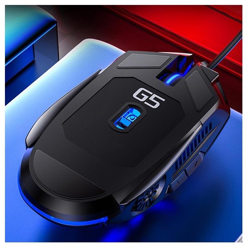6D 4-Speed DPI RGB Gaming Maus G5 - Schwarz