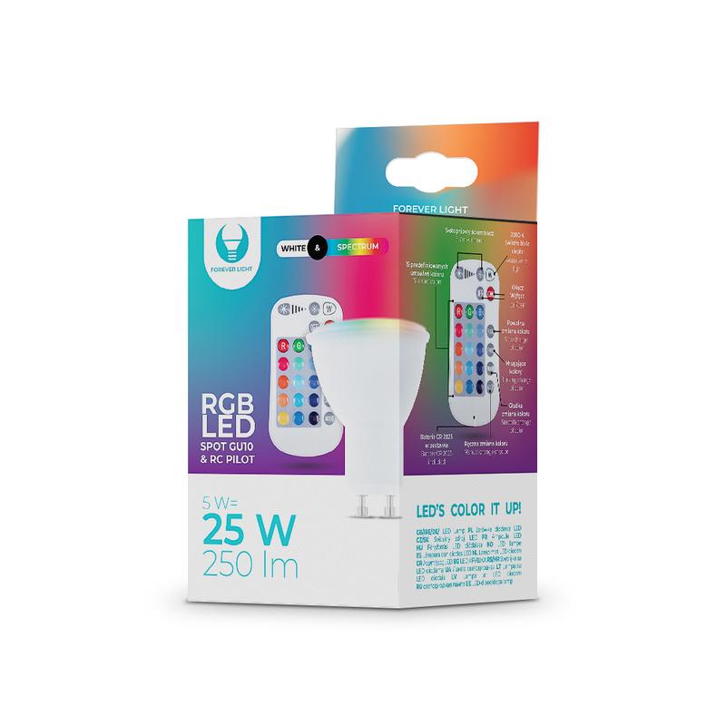 Forever Light GU10 LED-Glühbirne mit RGB - 5W - Weiß