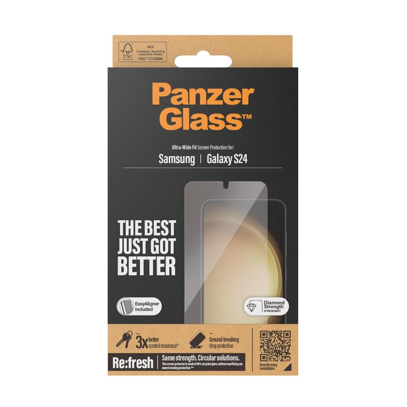 Samsung Galaxy S24 PanzerGlass Ultra-Wide Fit EasyAligner Panzerglas ...