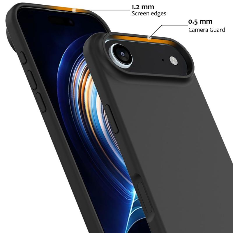 iPhone 17 Air Liquid Silikonhülle - MagSafe-kompatibel - Schwarz