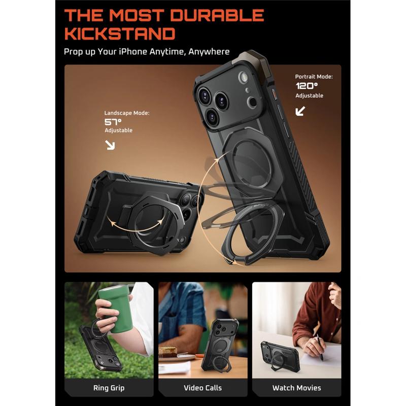 iPhone 17 Pro Supcase Unicorn Beetle Grip Mag MagSafe Hülle - schwarz
